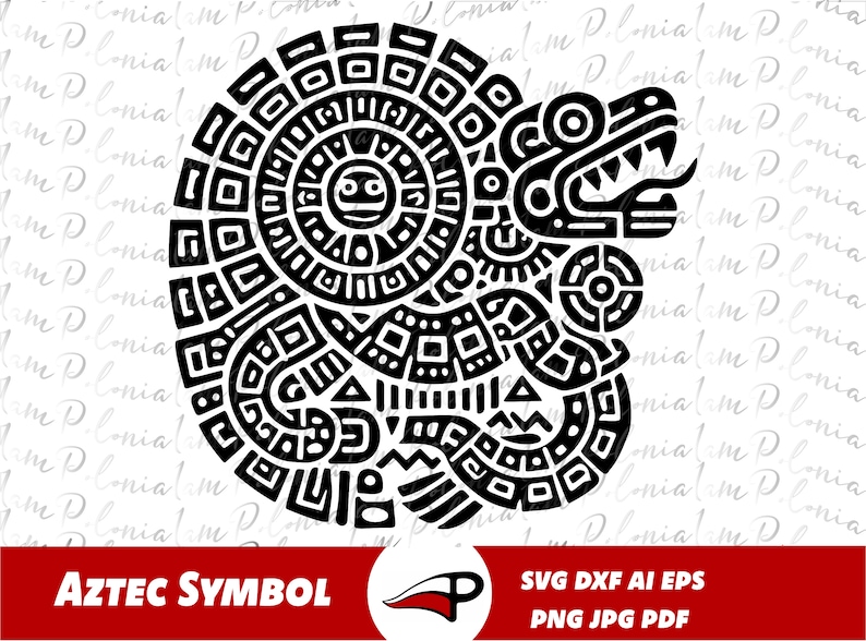 Símbolo azteca SVG, PNG nativo mexica, símbolo tribal DXF, imágenes ...