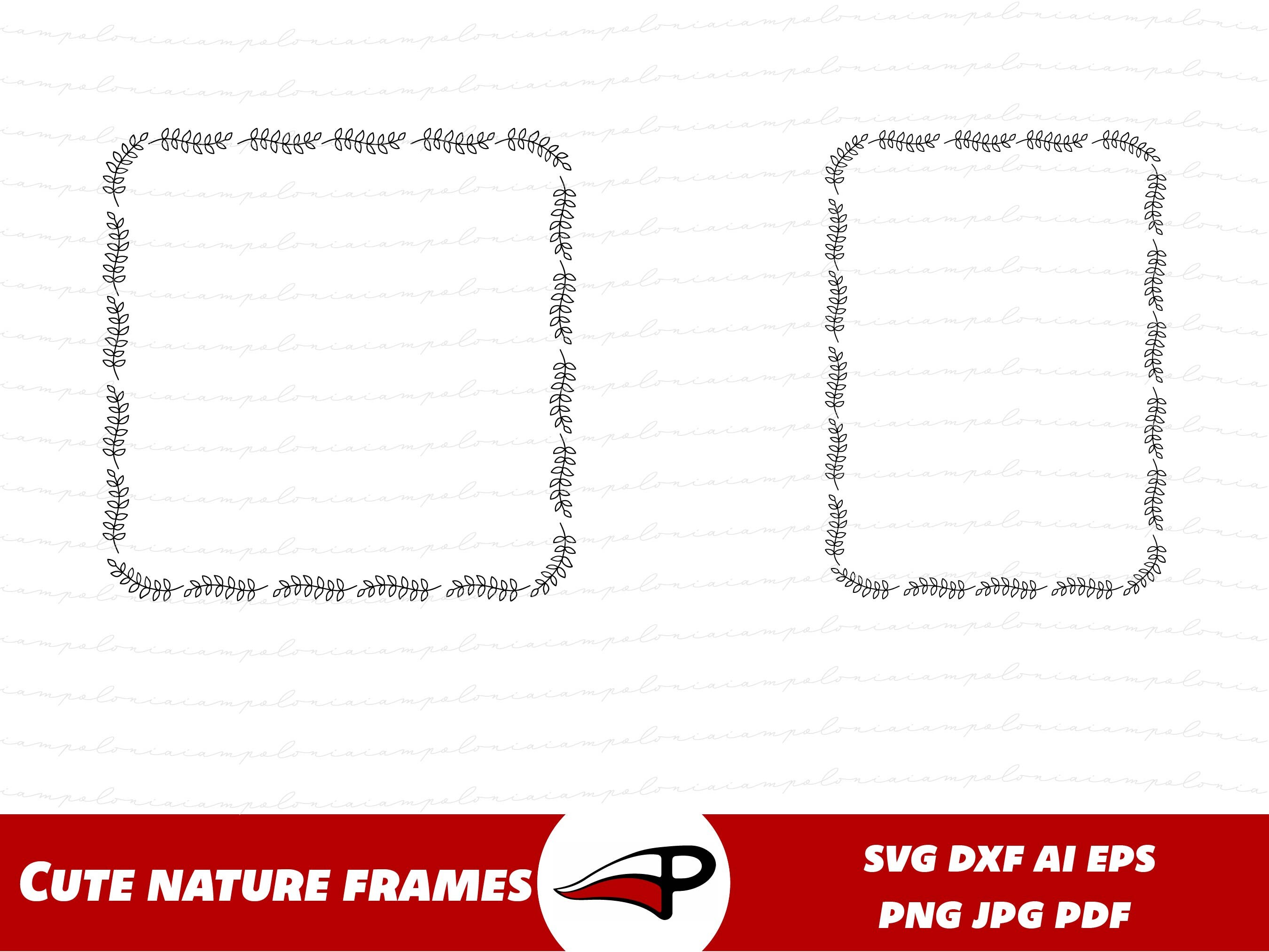 Wreath Frame Svg Square Nature Border Png Christmas Decor - Etsy