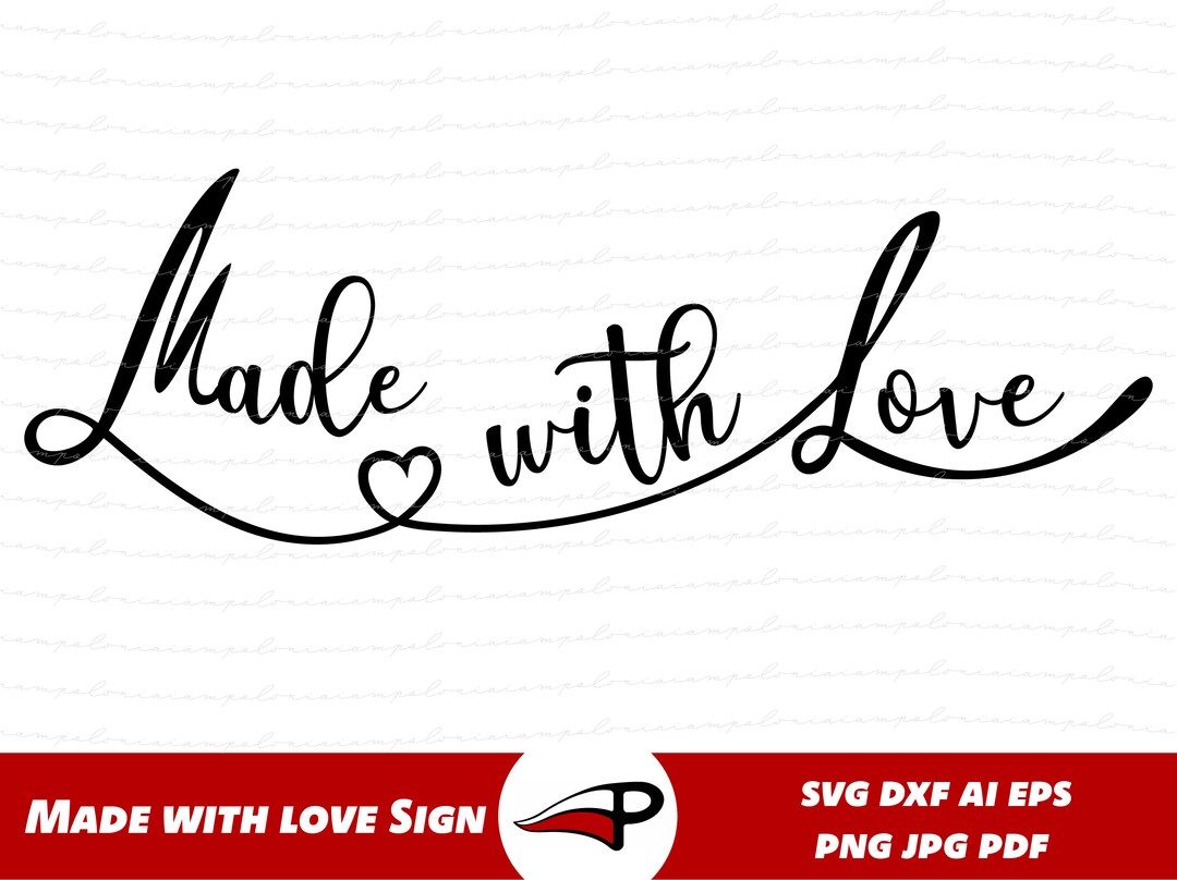 Made With Love SVG, Kitchen Sign PNG, Kitchen Wall Art Clipart, Cricut ...
