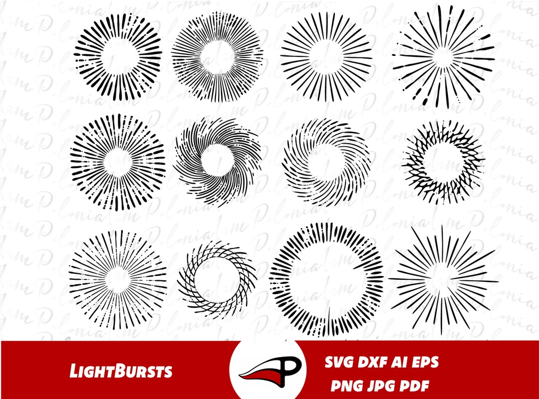 Lightburst SVG, Sunray PNG, Splatter Vector, Ray of Light, Sunburst ...