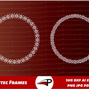 Aztec Inspired Pattern SVG, Tribal Circle Border PNG, Native Border ...