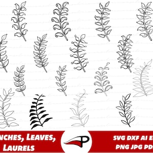 Branch SVG Bundle Leaf Svg Pack Leaves Clipart Leaf Cricut - Etsy