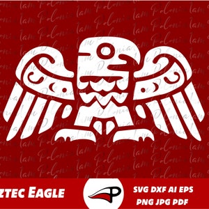 Aztec Eagle SVG, Mexica Bird PNG, Tribal Emblem DXF, Native Clipart ...