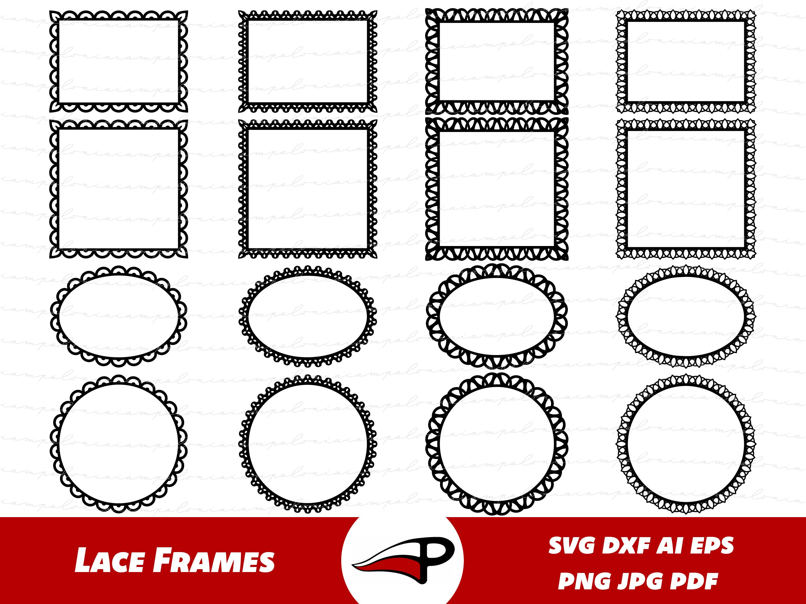 Lace Frame Vector