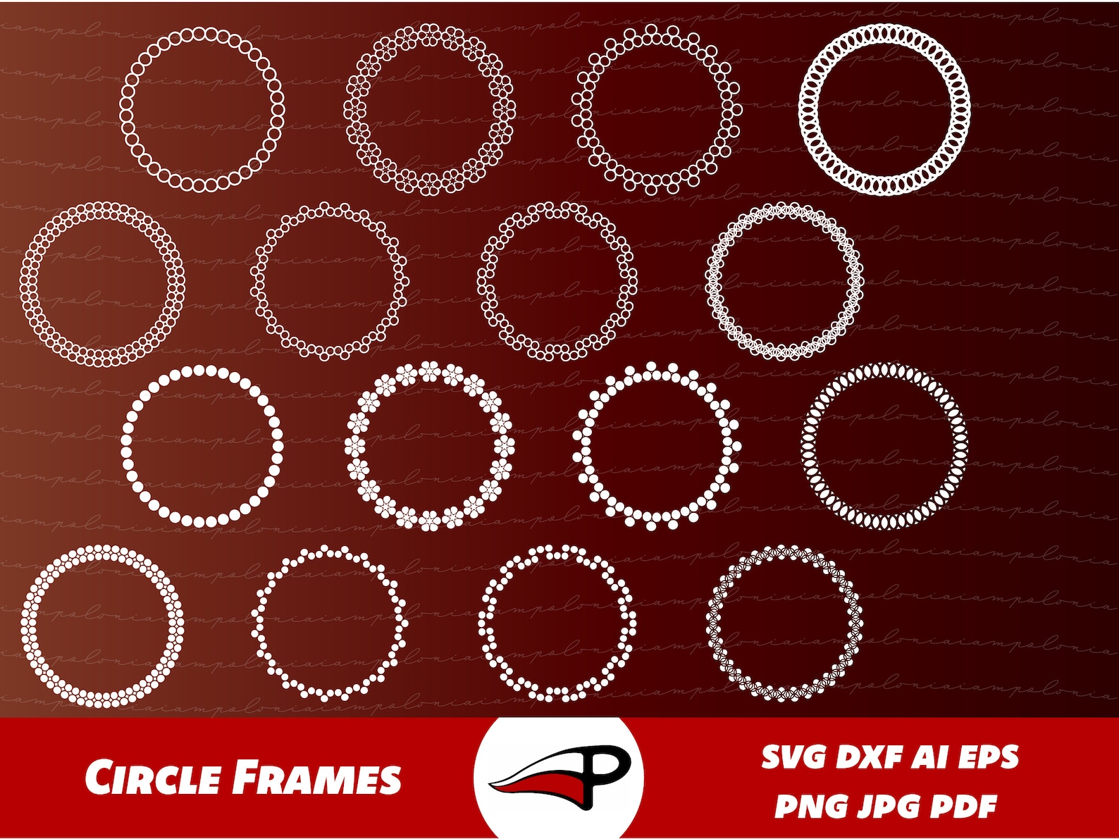 Circle Frame SVG Round Frame Clipart Circular Border Svg - Etsy