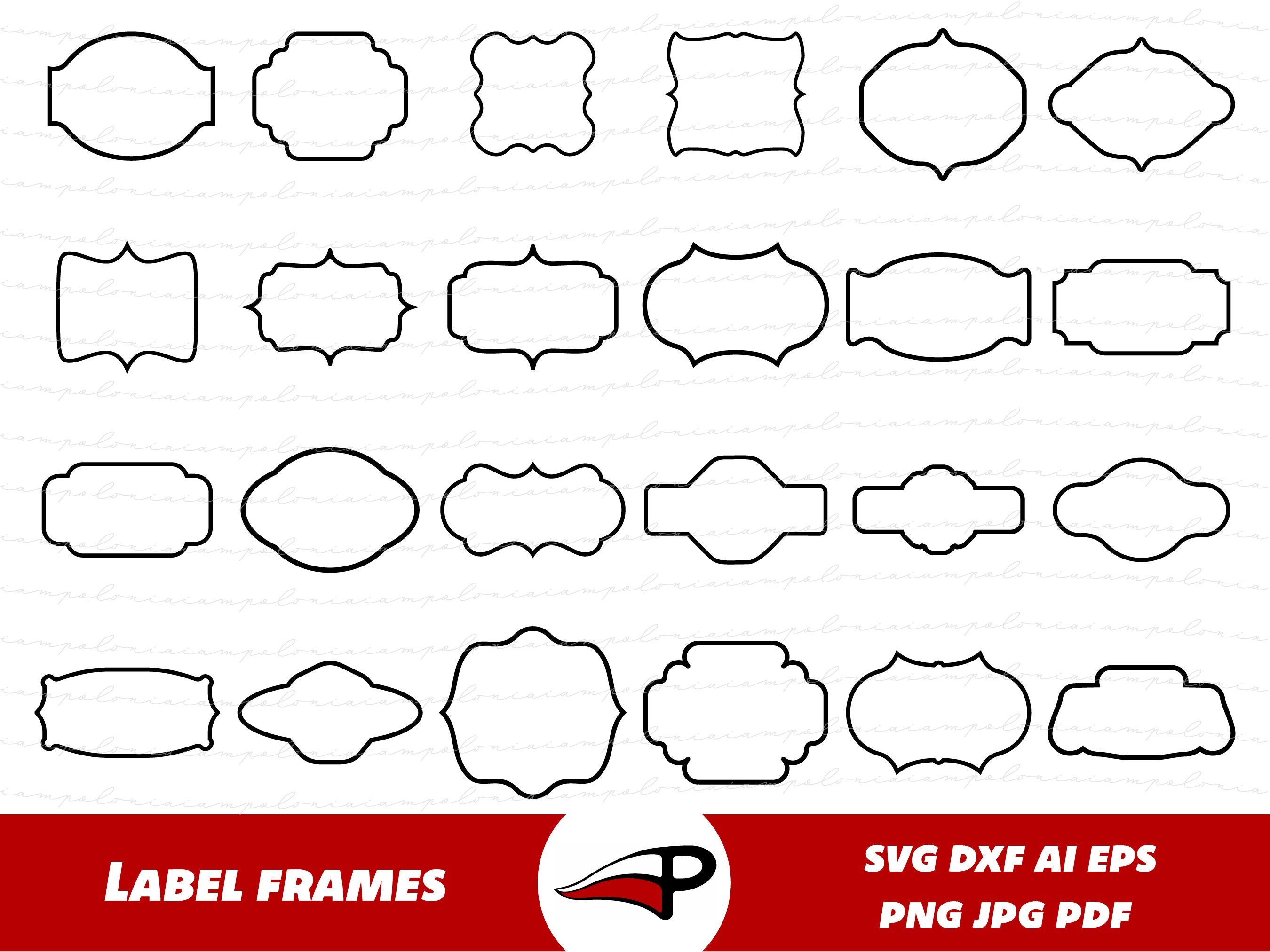 Label Frames SVG Jar Labels PNG Spice Container Dxf Vintage - Etsy UK