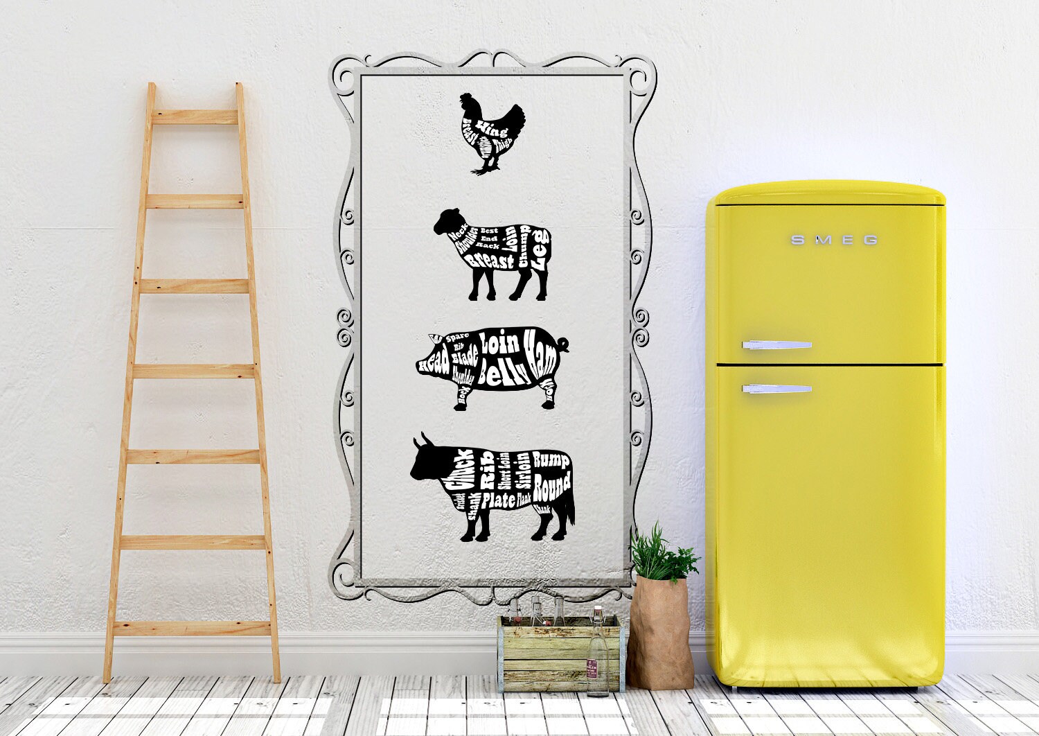 Butcher SVG Bundle Pork Beef Poultry Mutton PNG Pack - Etsy