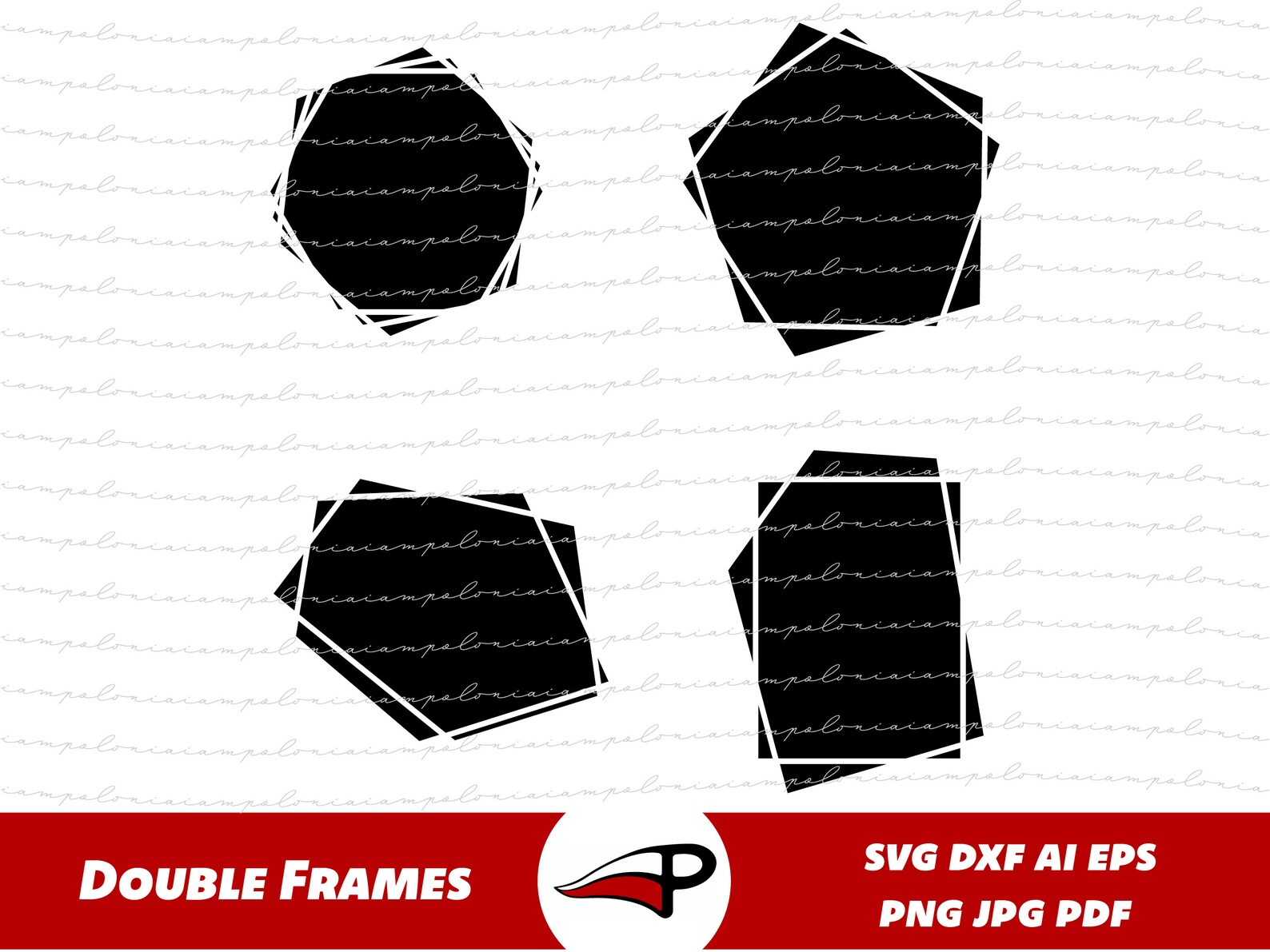 Double Frame SVG Square Double Frames PNG Borders Double - Etsy
