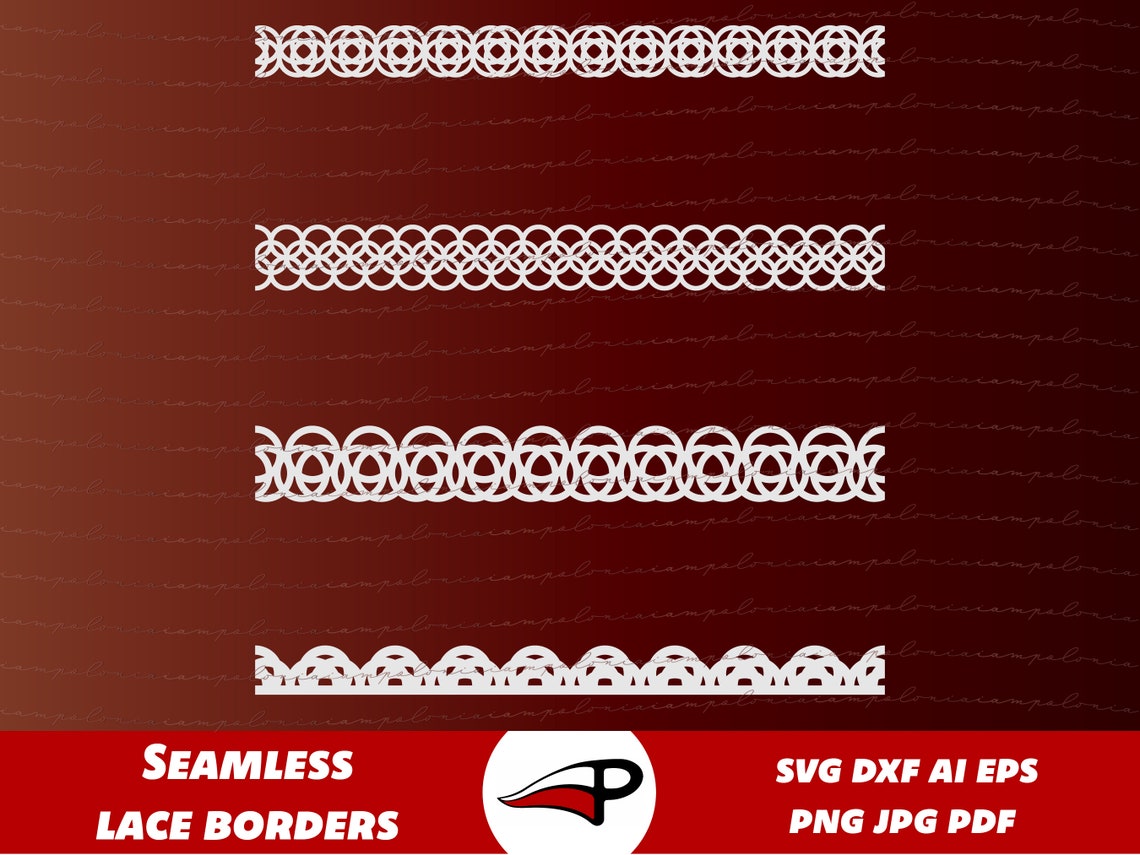 Lace Border SVG Seamless Lace Border Png Simple Lace Paper - Etsy