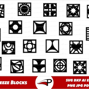 Breeze Blocks Svg, Mid Century Modern Png, Breeze Block Patterns, Retro ...
