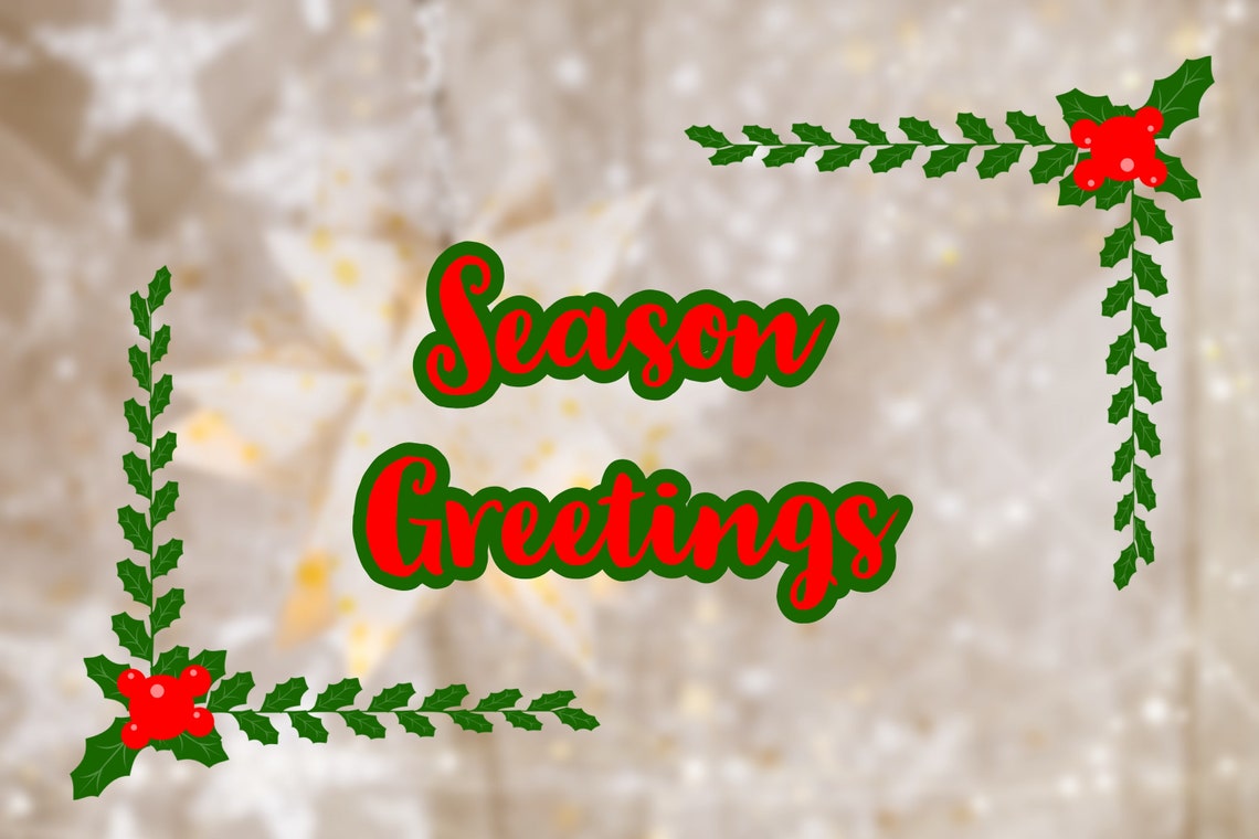 Christmas Decorative Corner Bundle Mistletoe Corner Svg - Etsy