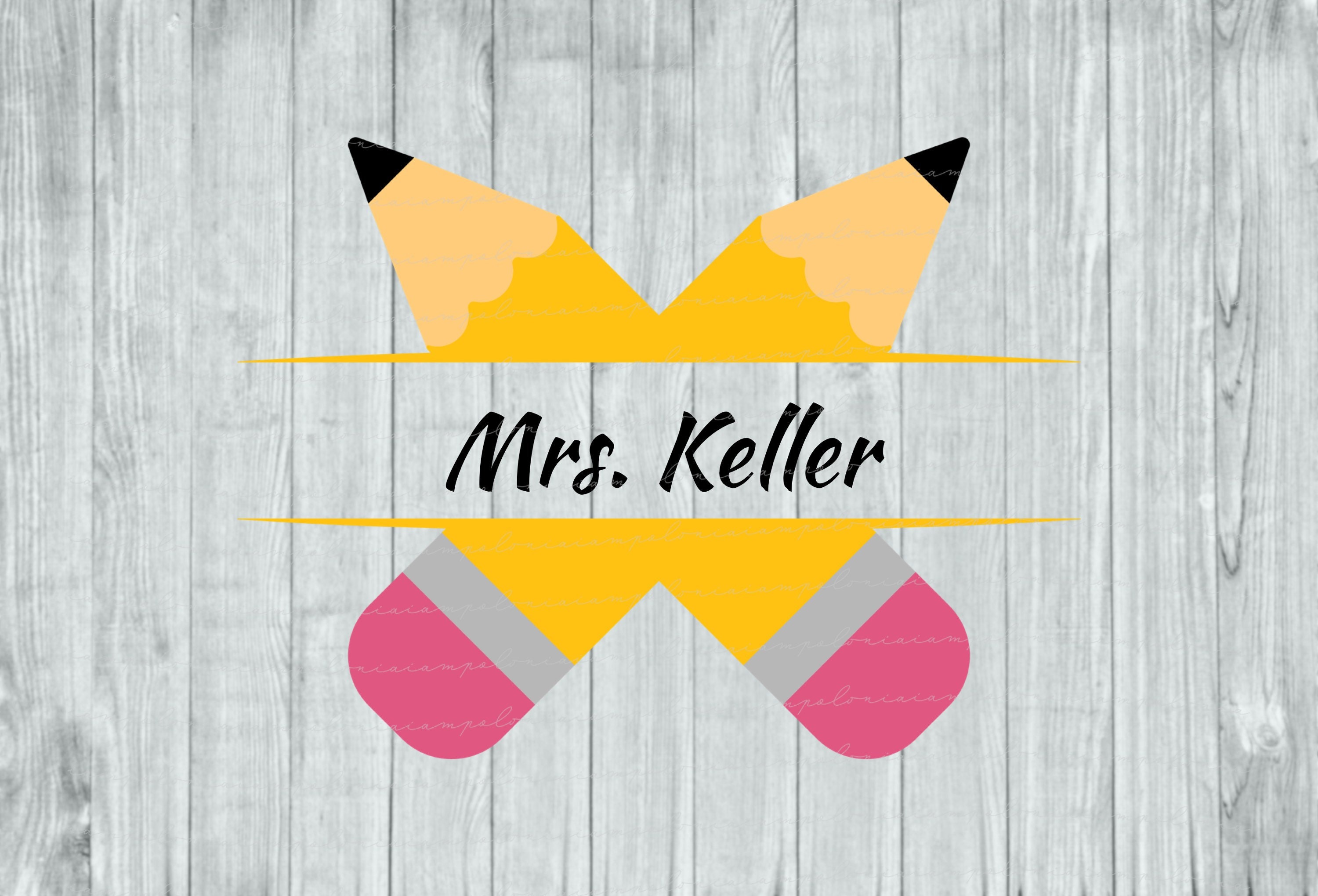 Pencils Bundle SVG Pencil Name Clipart School Vector Pencil - Etsy