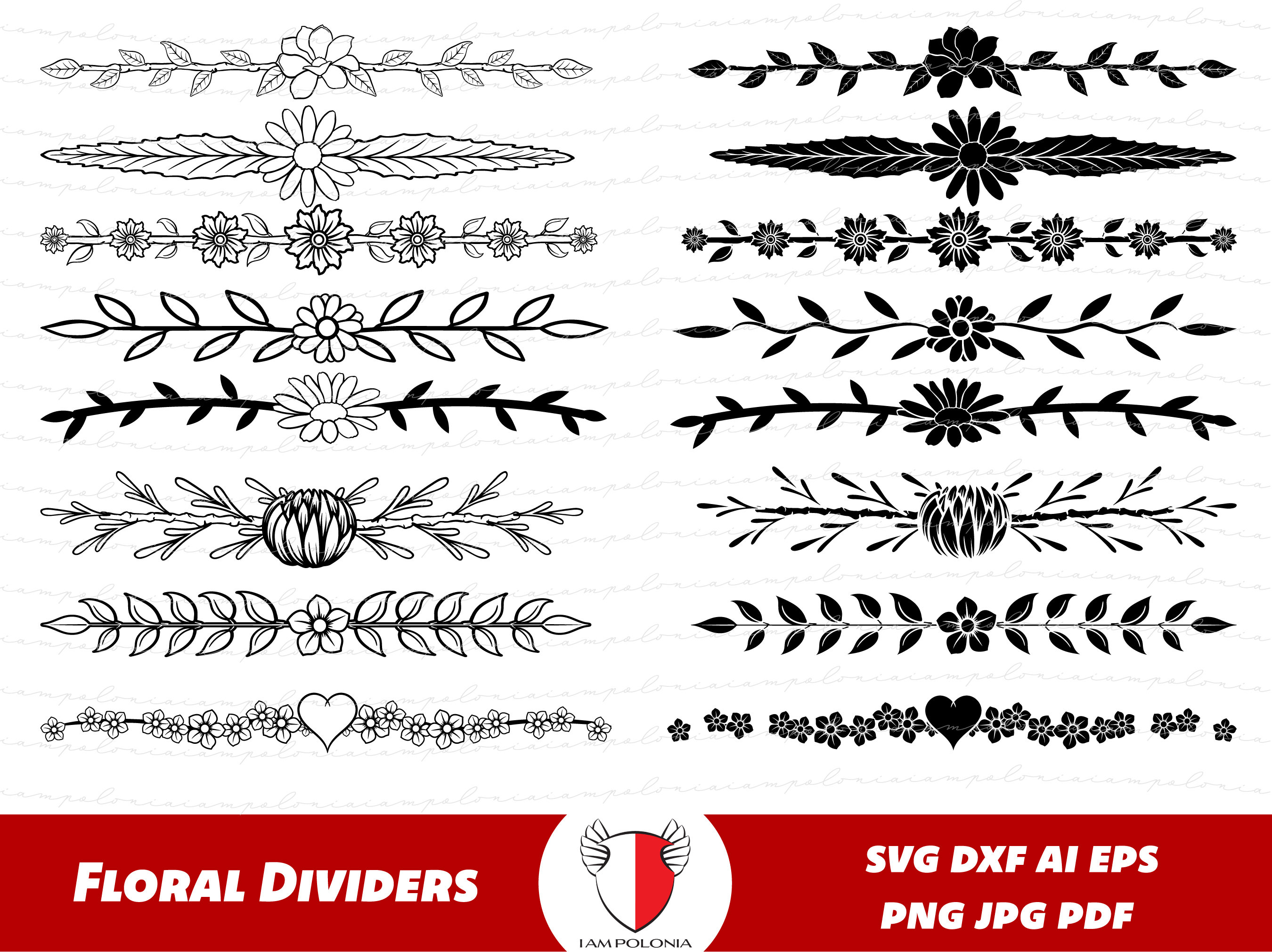 Page Separator Clip Art Floral