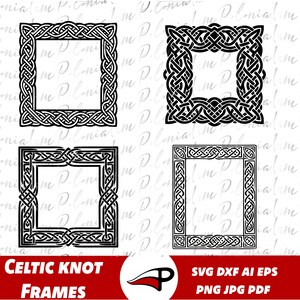 Celtic Knot Rectangular Frames SVG Bundle, Celtic Frames SVG, Gaelic ...