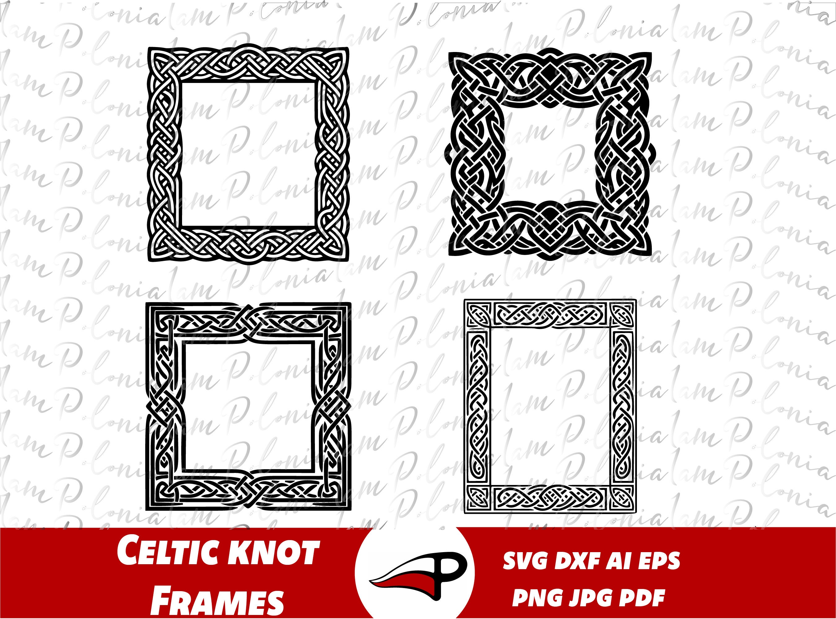 Celtic Knot Rectangular Frames SVG Bundle, Celtic Frames SVG, Gaelic ...