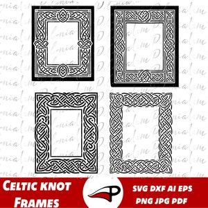 Celtic Knot Rectangular Frames SVG Bundle, Celtic Frames SVG, Gaelic ...