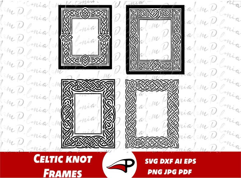 Celtic Knot Rectangular Frames SVG Bundle, Celtic Frames SVG, Gaelic ...