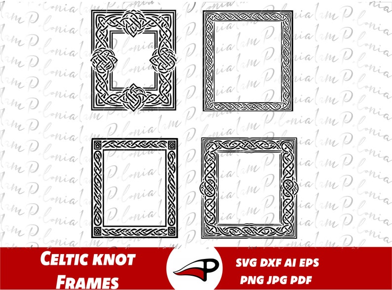 Celtic Knot Rectangular Frames SVG Bundle, Celtic Frames SVG, Gaelic ...