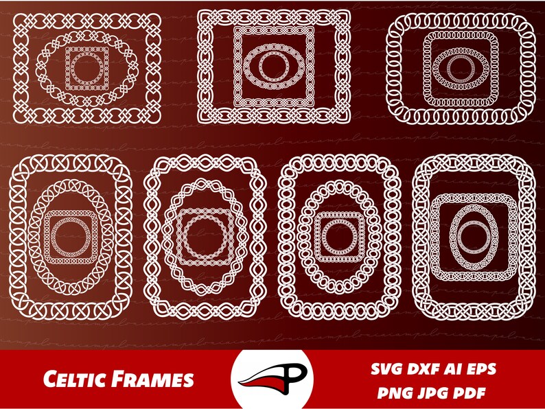 Celtic Knot Frames SVG Viking Norsk Square Borders Celtic - Etsy