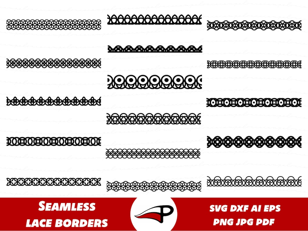 Lace Border SVG, Seamless Lace Border Png, Simple Lace Paper Ribbons ...