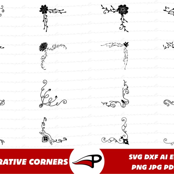 Fancy Corner Svg - Etsy