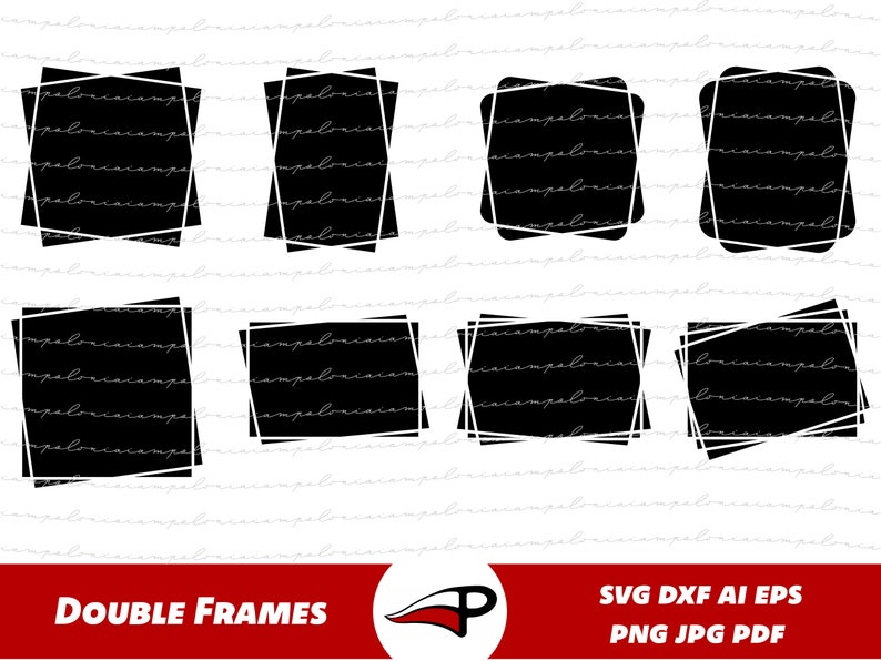 Double Frame SVG Square Double Frames PNG Borders Double - Etsy
