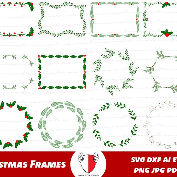 Christmas Border Svg Files - Etsy