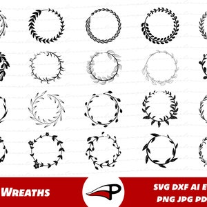 Hand Drawn Wreath Svg Bundle, Hand Drawn Wreaths, Floral Wreath Clipart ...