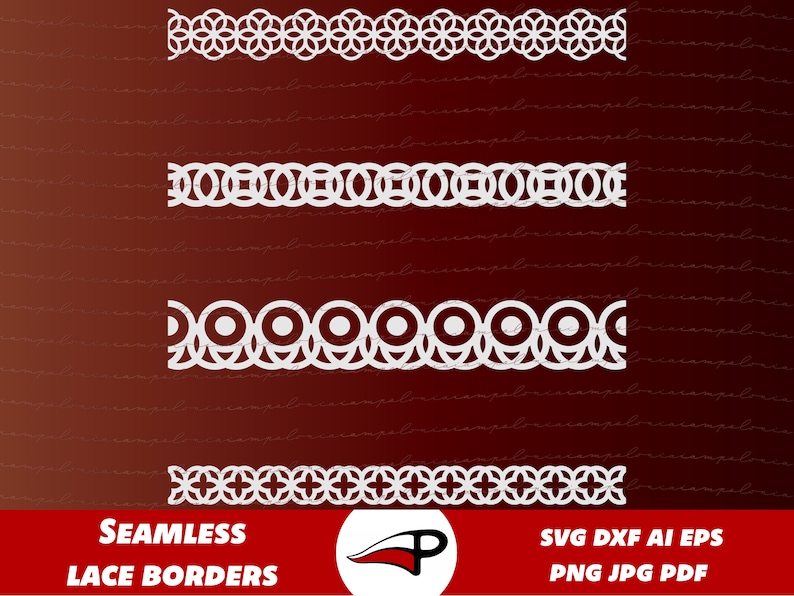 Lace Border SVG Seamless Lace Border Png Simple Lace Paper - Etsy