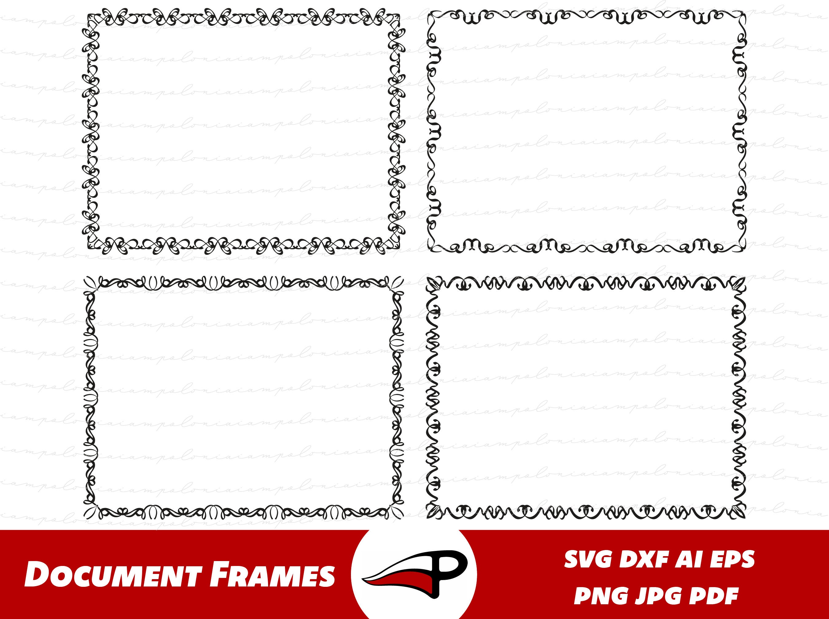 Document Borders PNG Certificate Frames SVG Calligraphic - Etsy UK