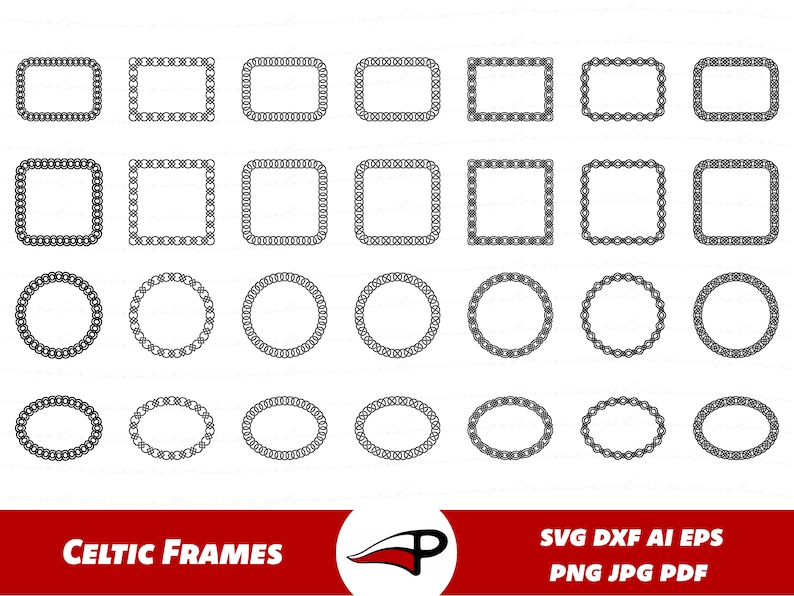 Celtic Knot Frames SVG Viking Norsk Square Borders Celtic - Etsy