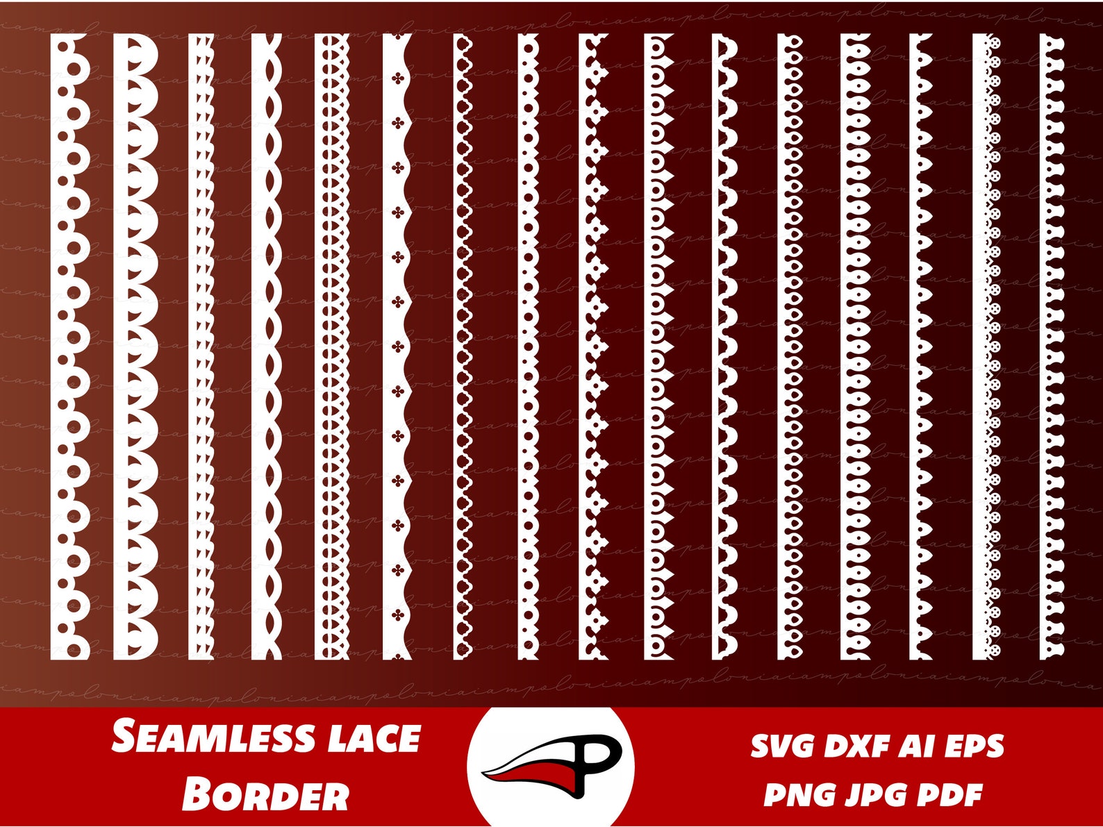SVG Bundle of Lace Borders Simple Lace Paper Ribbons Png - Etsy