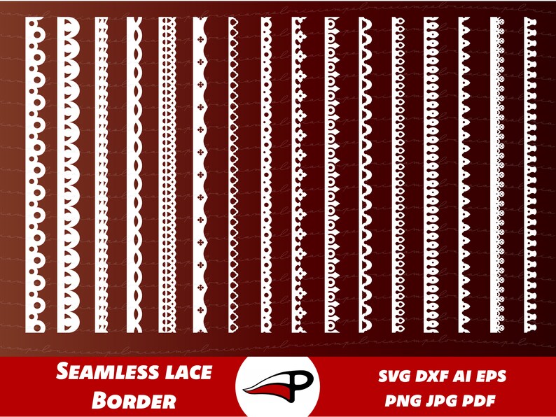 SVG Bundle of Lace Borders, Simple Lace Paper Ribbons Png, Clipart ...