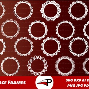 Lace Frames Svg, Cricut Etching Svg, Decorative Svg Frame, Circle ...