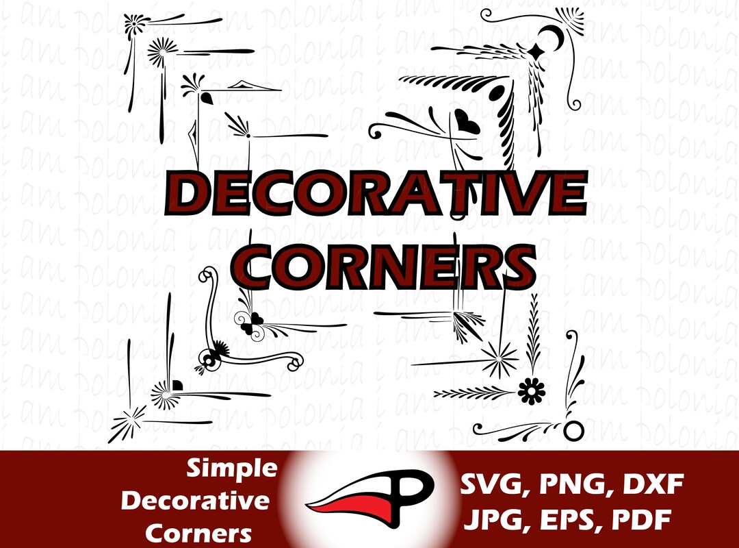 Decorative Corners SVG, Ornamental Corner Cut Files, Elegant Frame ...
