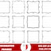 Hand Drawn Square Frames, Digital Borders, Dividers, Wedding Clipart ...