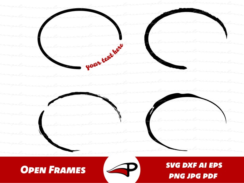 Split Borders SVG Bundle Open Frames PNG Set Outline - Etsy