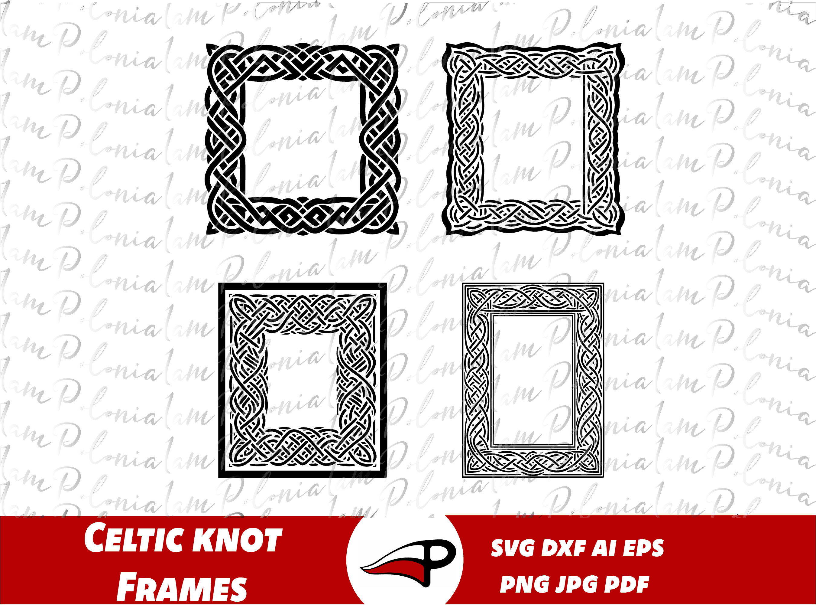 Celtic Knot Rectangular Frames SVG Bundle, Celtic Frames SVG, Gaelic ...