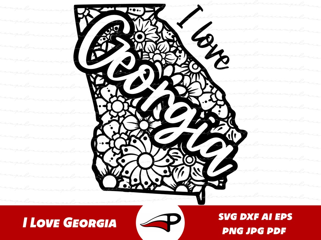 Georgia SVG, I Love Georgia PNG, Georgia Clipart, GA Sticker, Georgia ...