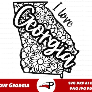 Georgia SVG, I Love Georgia PNG, Georgia Clipart, GA Sticker, Georgia ...