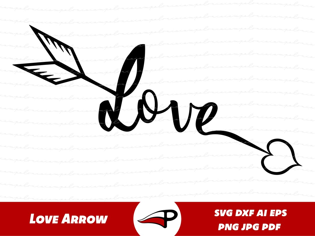 Love Arrow Svg Cupid Arrow Png Valentines Day Sign Clipart Lovers