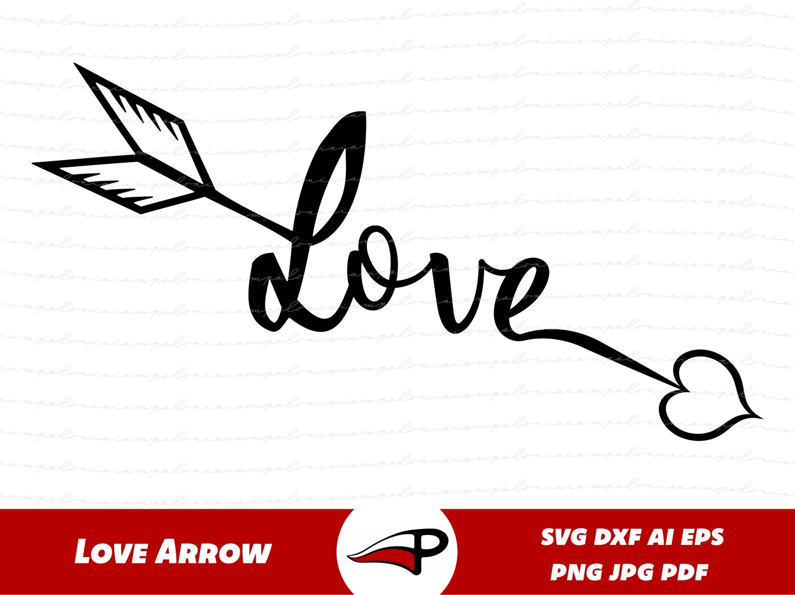 Love Arrow SVG Cupid Arrow Png Valentines Day Sign Clipart | Etsy
