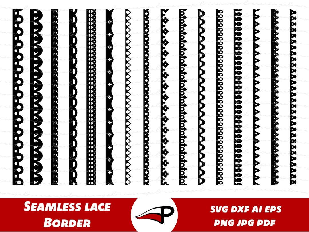 SVG Bundle of Lace Borders, Simple Lace Paper Ribbons Png, Clipart ...