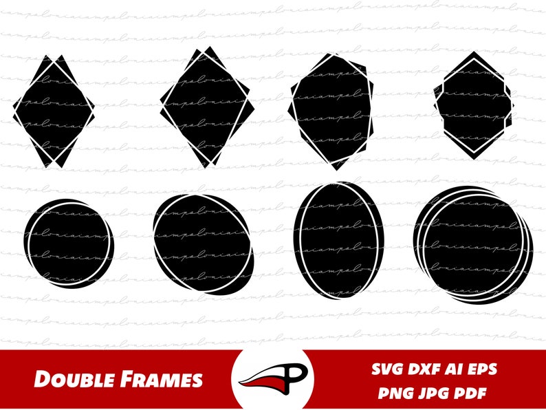 Double Frame SVG Square Double Frames PNG Borders Double - Etsy