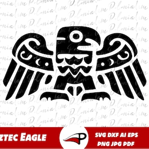 Aztec Eagle SVG, Mexica Bird PNG, Tribal Emblem DXF, Native Clipart ...