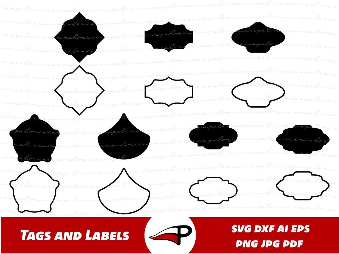 Labels SVG Bundle Tags PNG Set Name Tags Shapes Clipart Tab - Etsy
