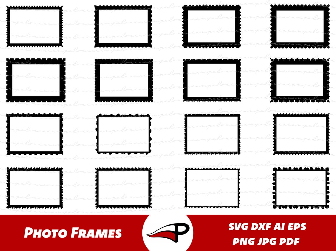 Photo Frames SVG Bundle 5x7 Photography Frames PNG Pack | Etsy