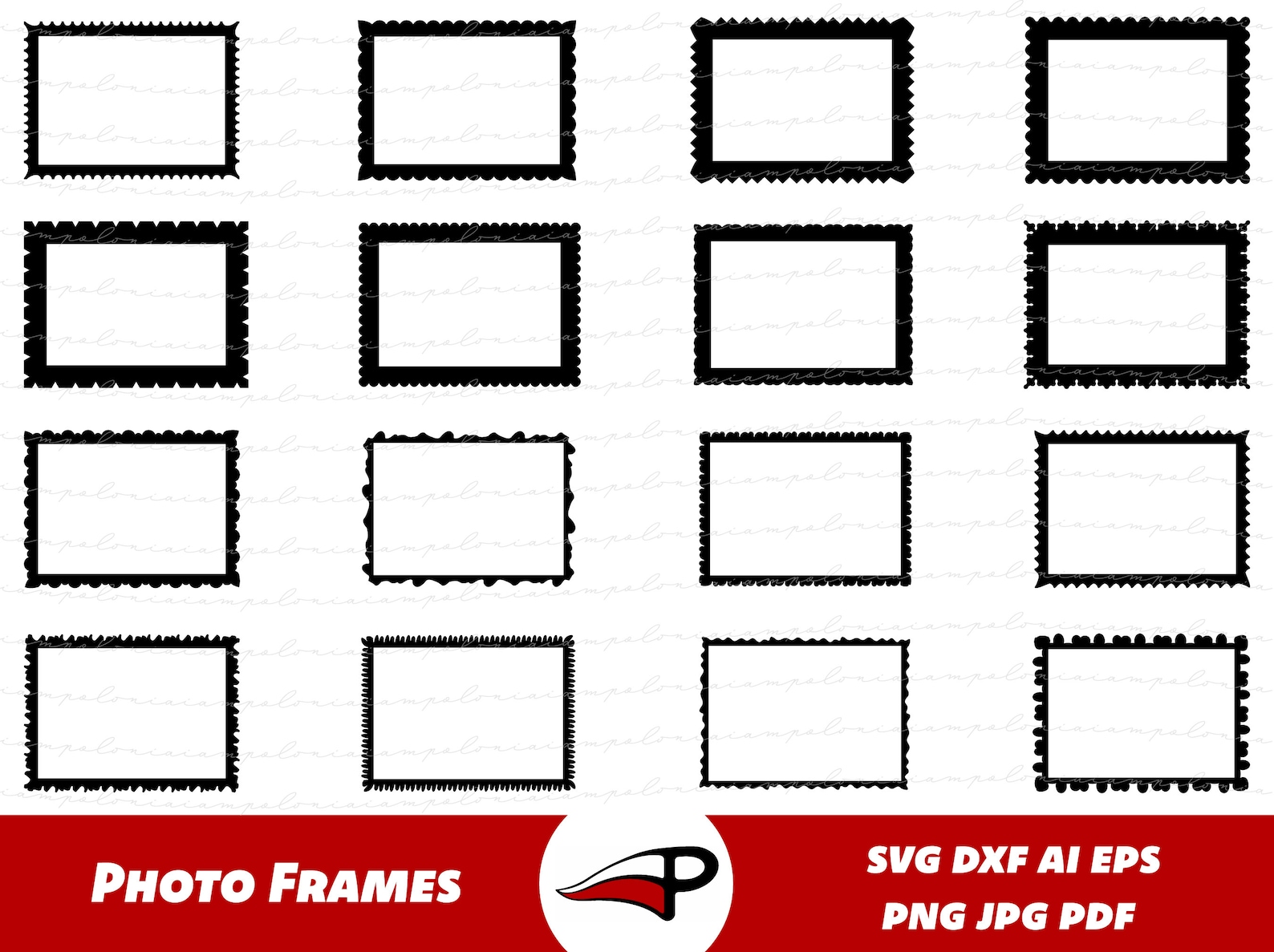 Photo Frames SVG Bundle 5x7 Photography Frames PNG Pack | Etsy