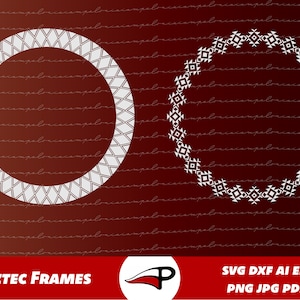 Aztec Inspired Pattern SVG, Tribal Circle Border PNG, Native Border ...