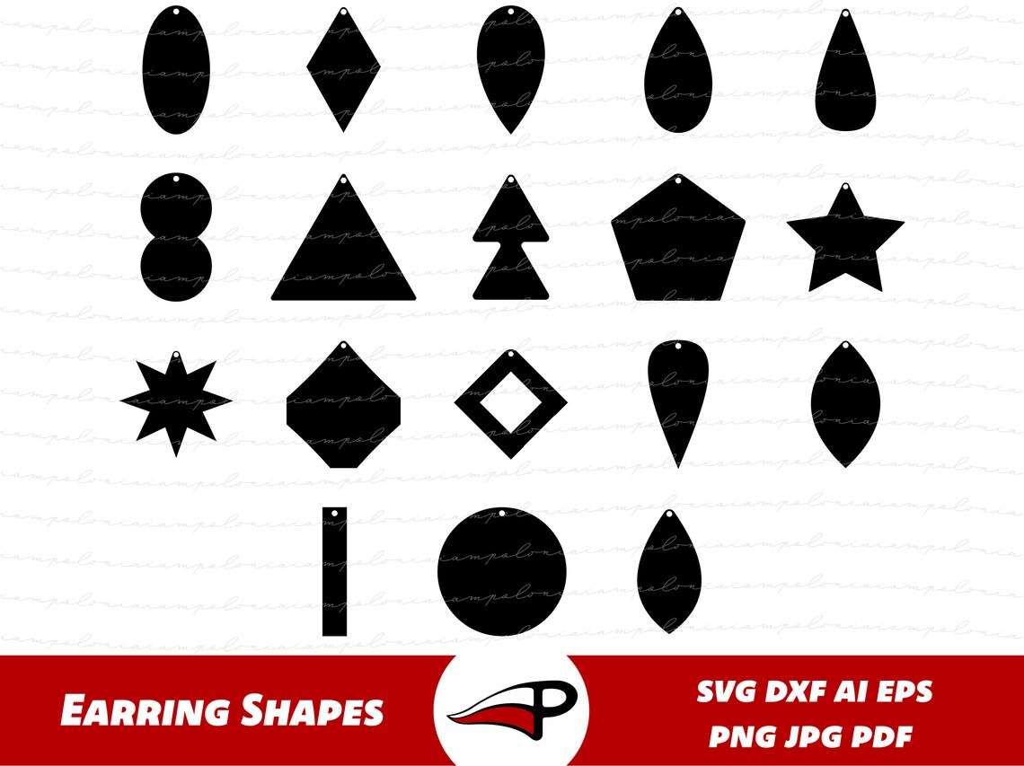 Earring Stencils SVG Bundle Earrings Templates PNG Set Gift - Etsy
